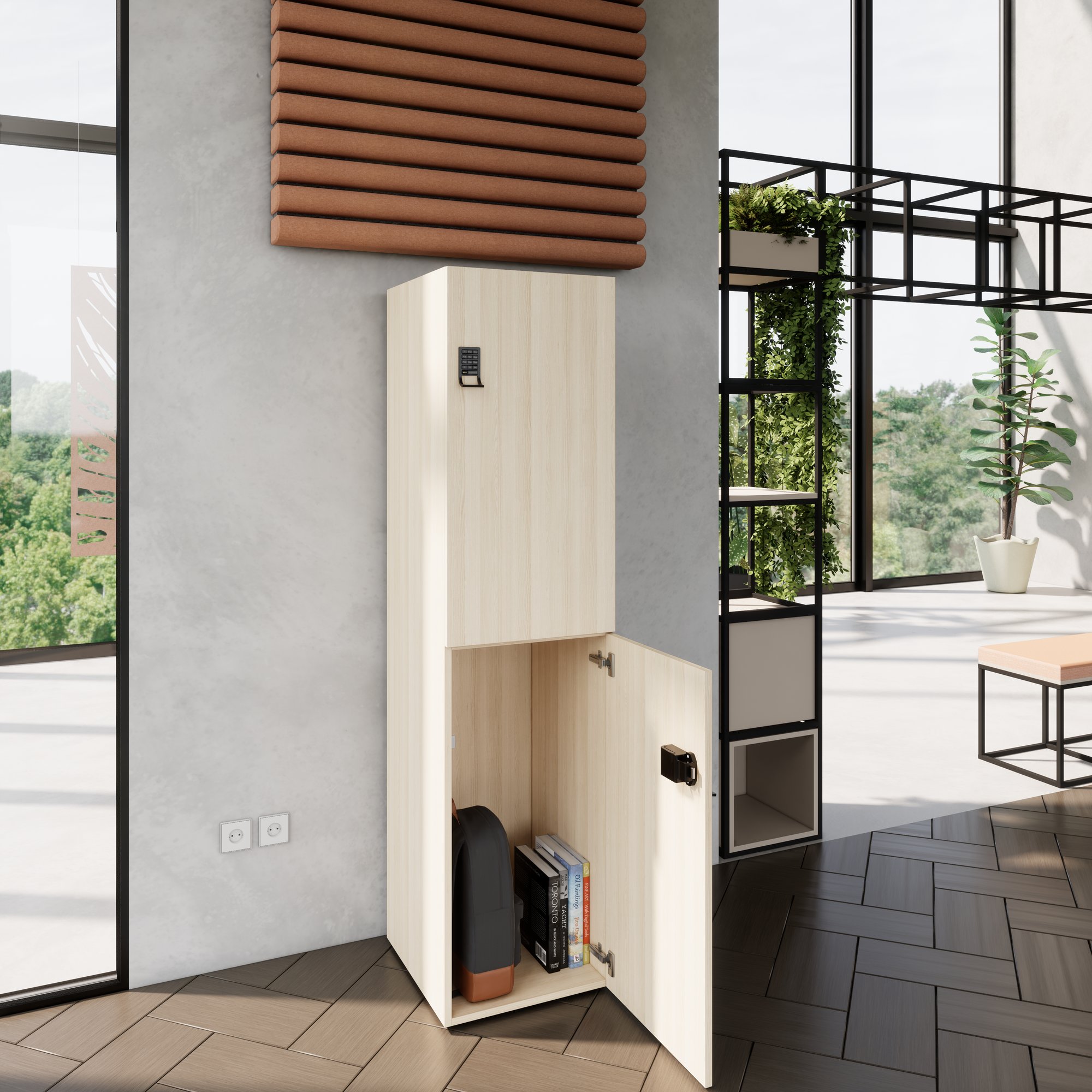 CHOICE Spind | 450 x 1820 mm, 2 große oder 4 kleine Schließfächer ...